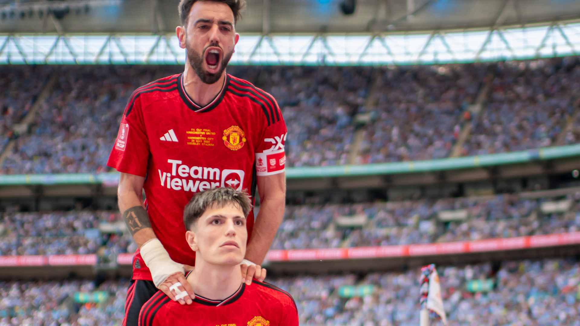 Phone footage of Alejandro Garnacho FA Cup final goal v Man City ...