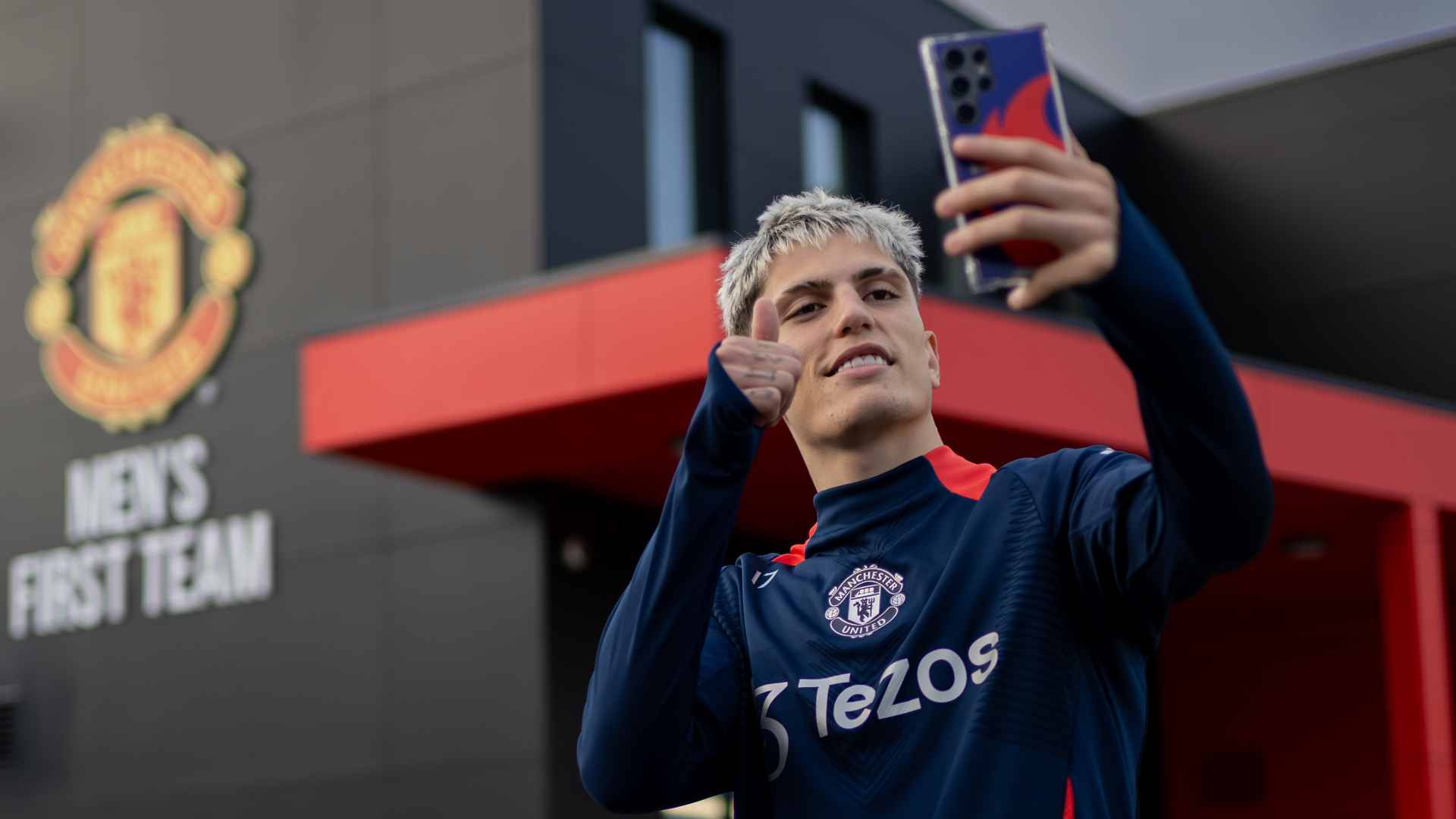 Alejandro Garnacho selfie message after 100 games achievement ...