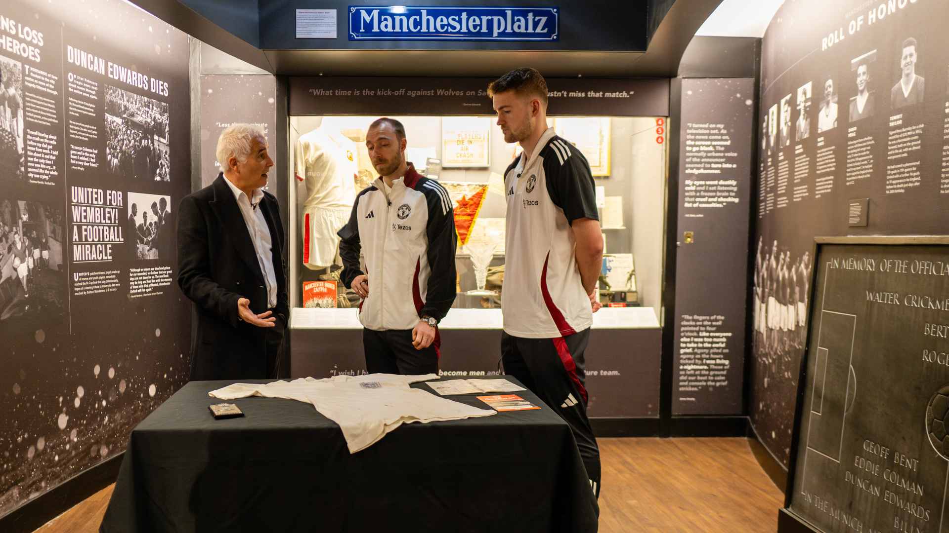 Matthijs de Ligt and Christian Eriksen visit Munich Air Disaster ...