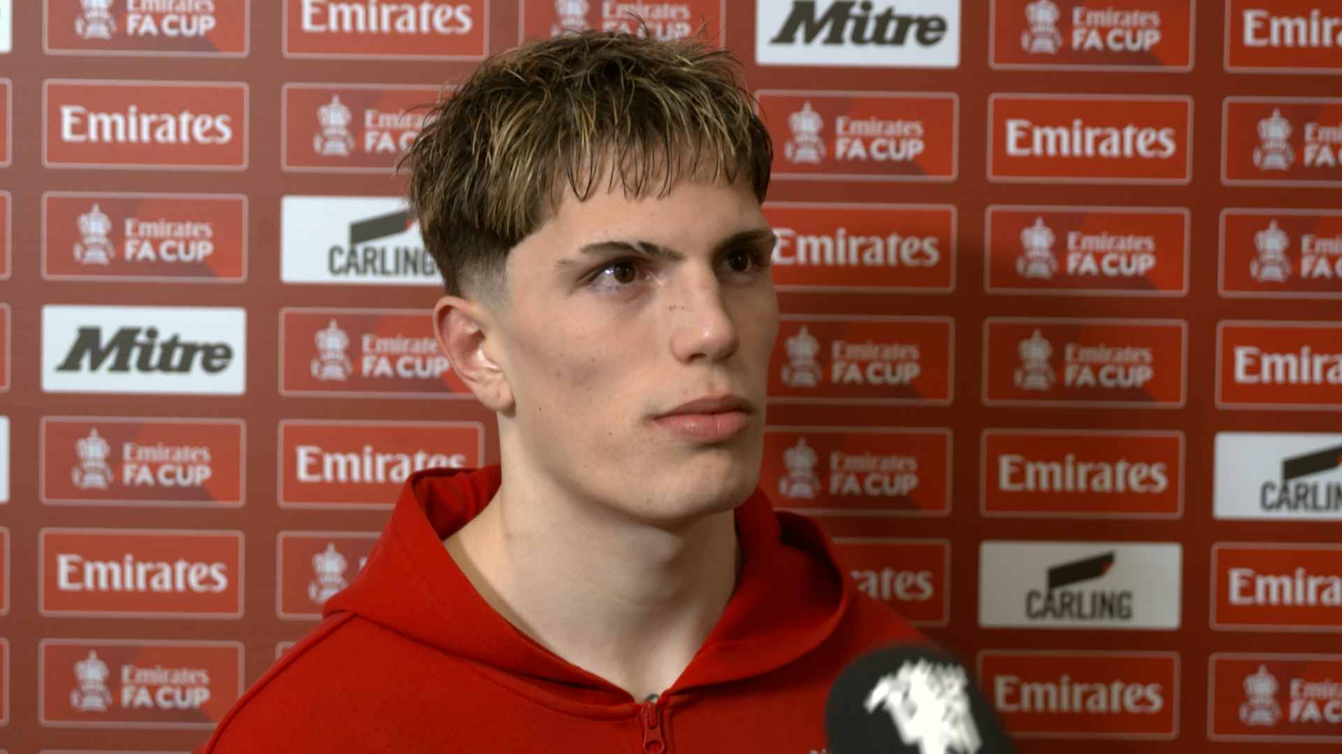 Alejandro Garnacho post match interview after Man Utd v Leicester City ...