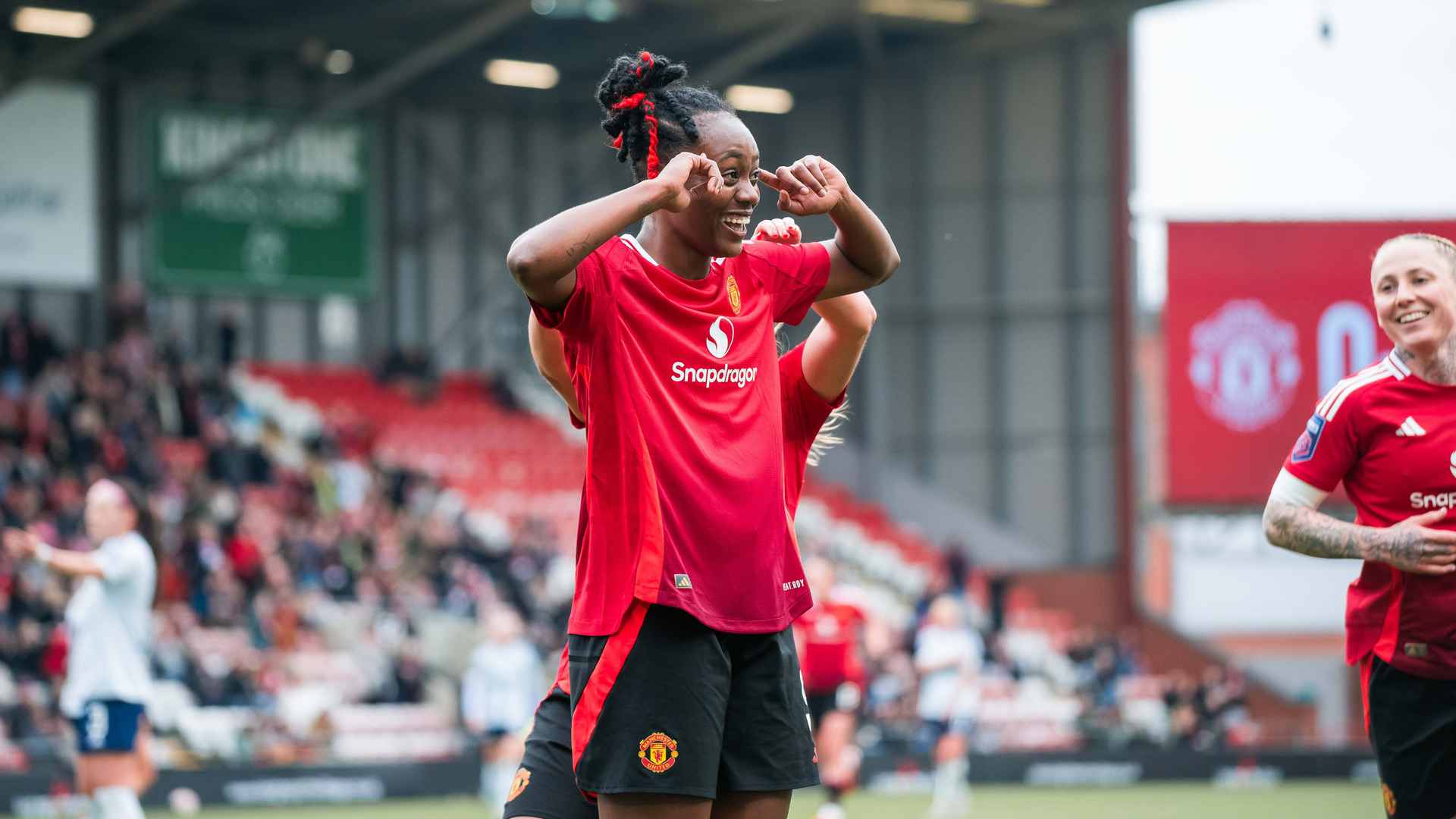 Melvine Malard reaction to Man Utd Women 2 Leicester 0 on 2 March 2025 ...