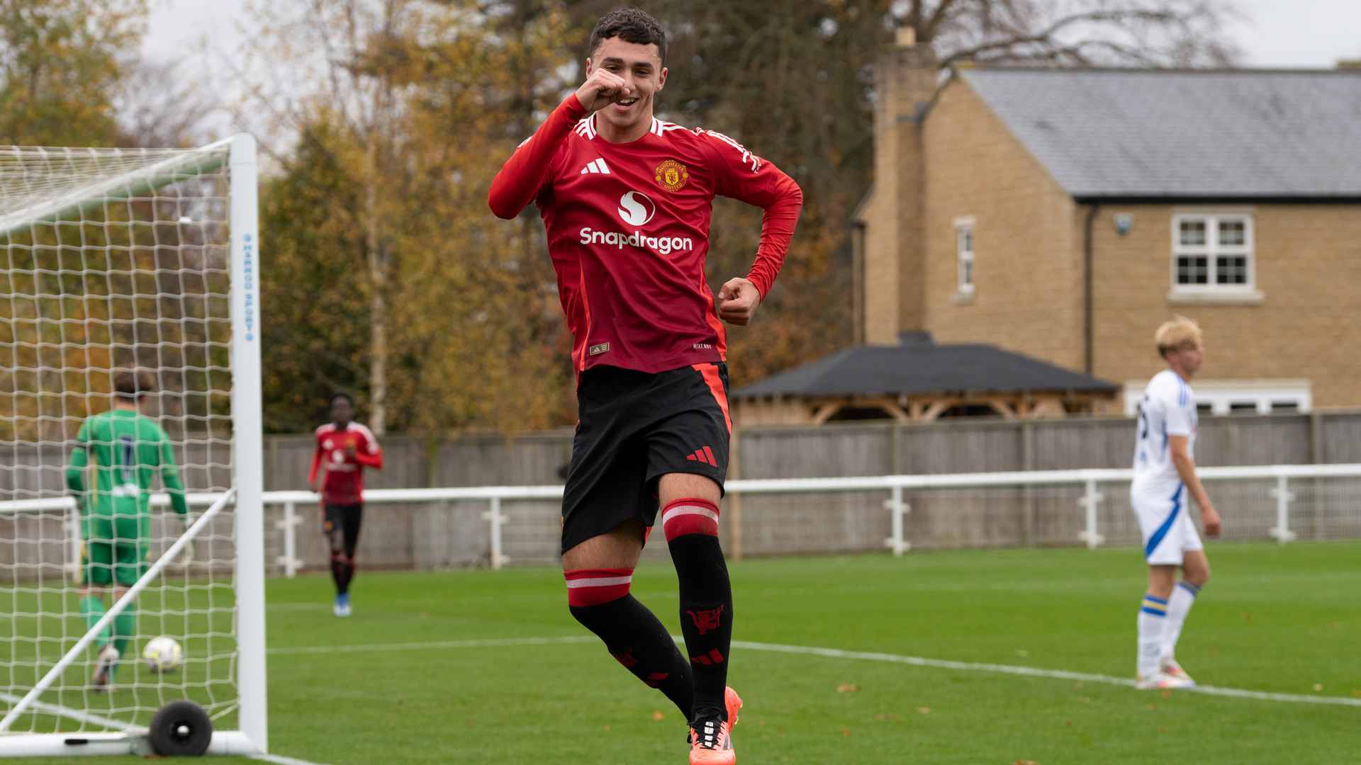 Under 18s James Scanlon opening goal v Leeds United 2 November 2024 ...