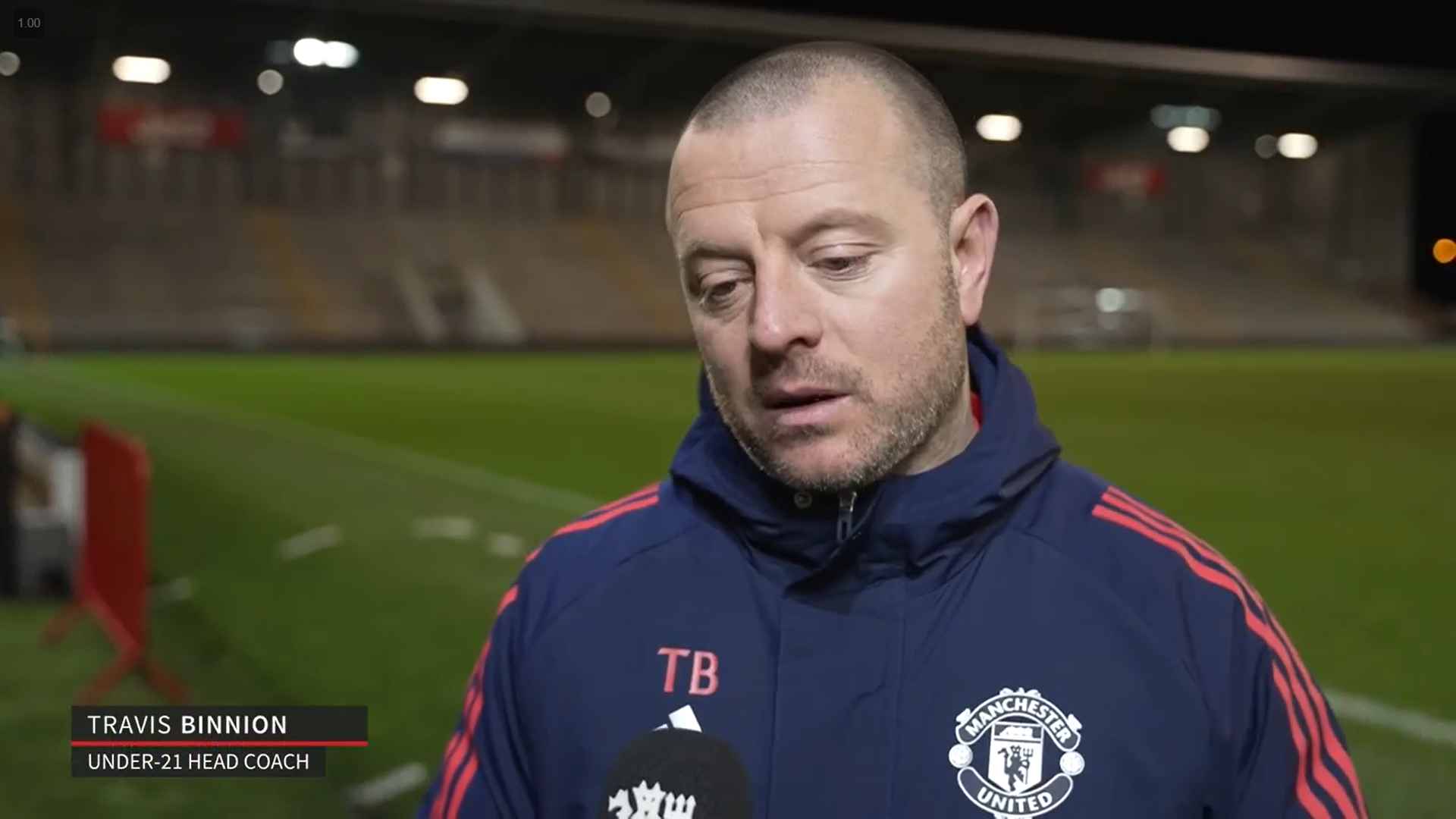 U21s reaction Travis Binnion after Man Utd v West Brom 14 March 2025 ...
