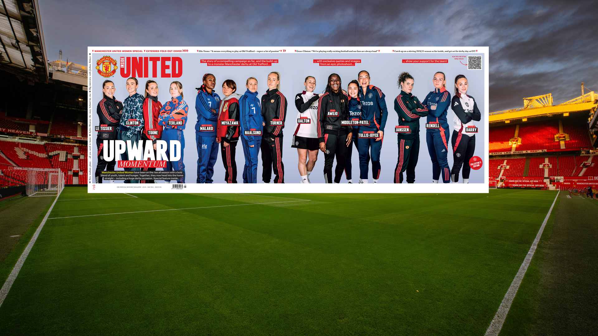 United Women on cover of May 2025 Inside United magazine | Manchester ...