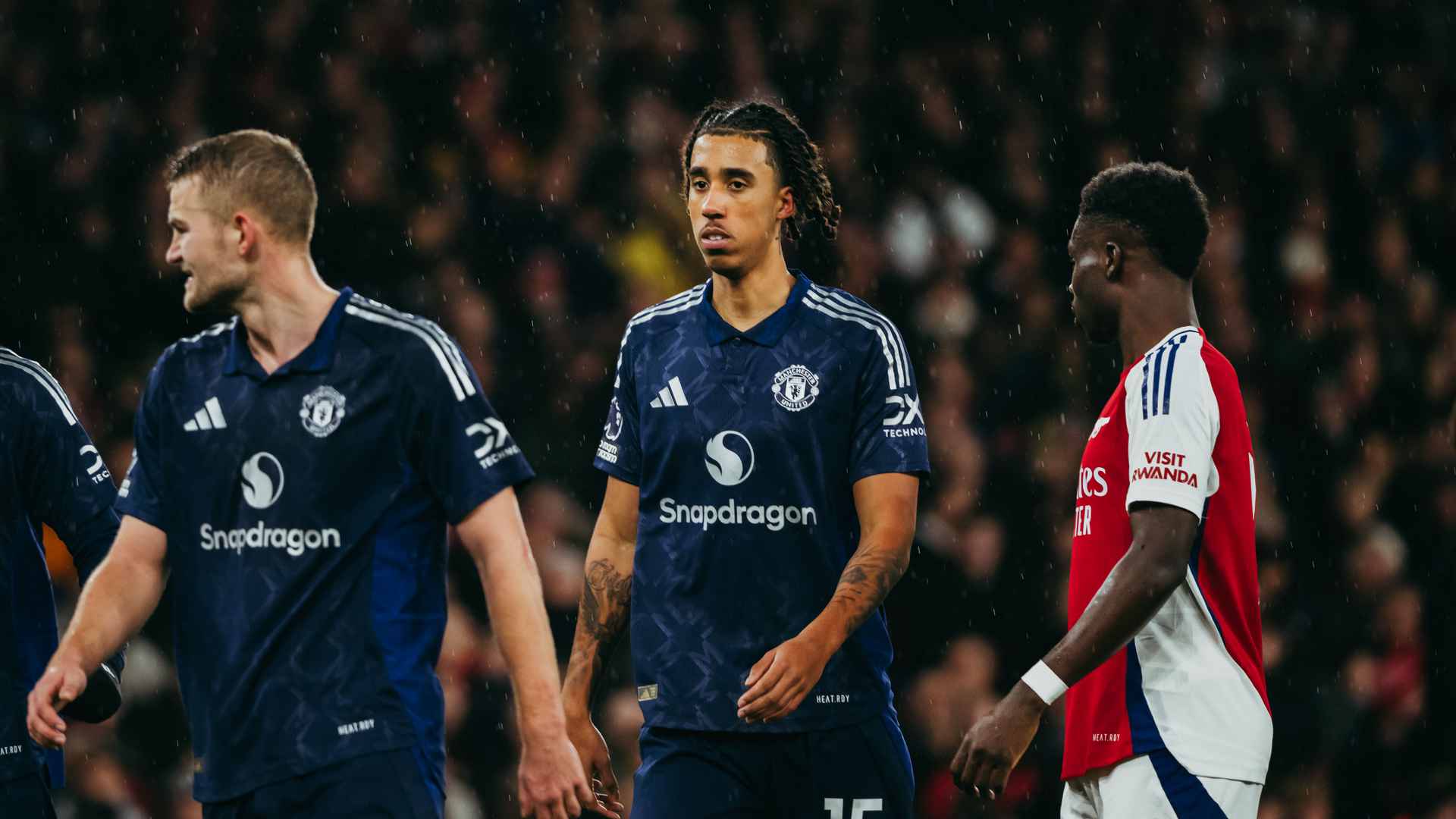 Leny Yoro debut moments for Man Utd on his debut v Arsenal 4 December ...