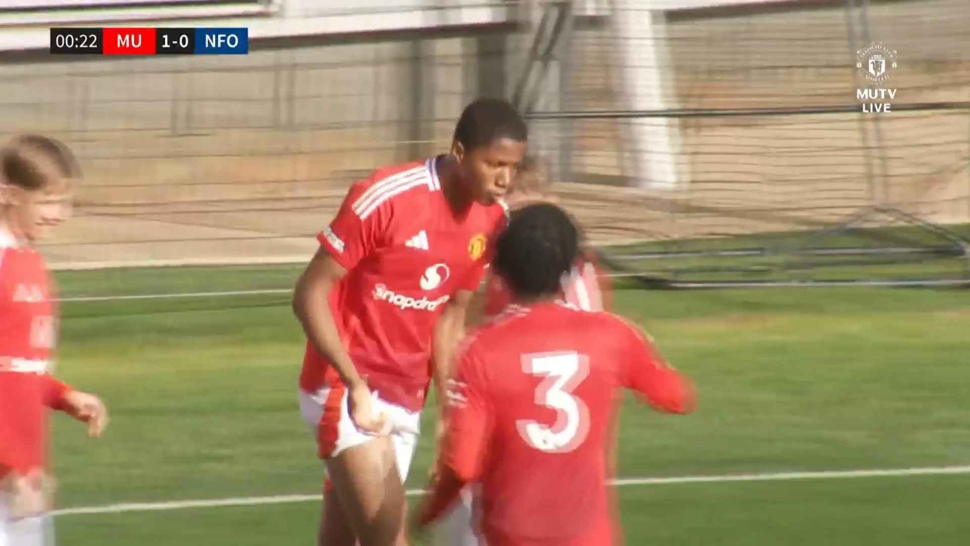 Chido Obi Martin first goal for Man Utd Under 18s against Nottingham ...