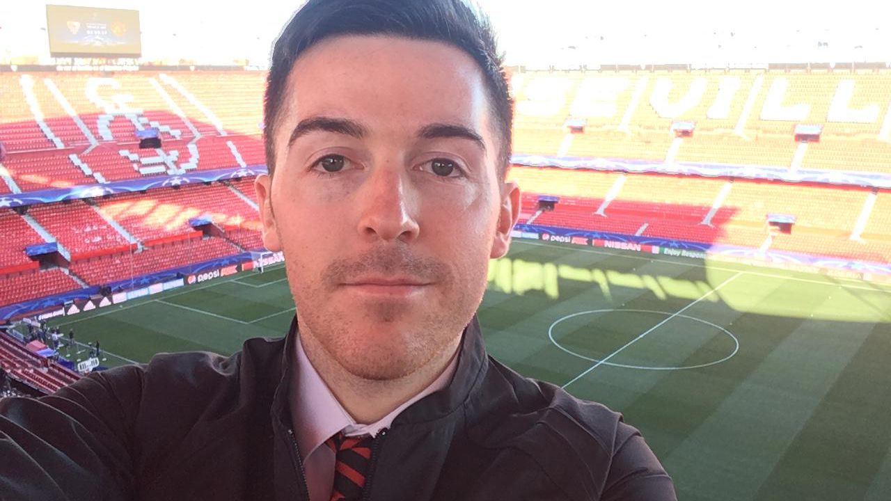 Mark Froggatt inside the stadium | Manchester United